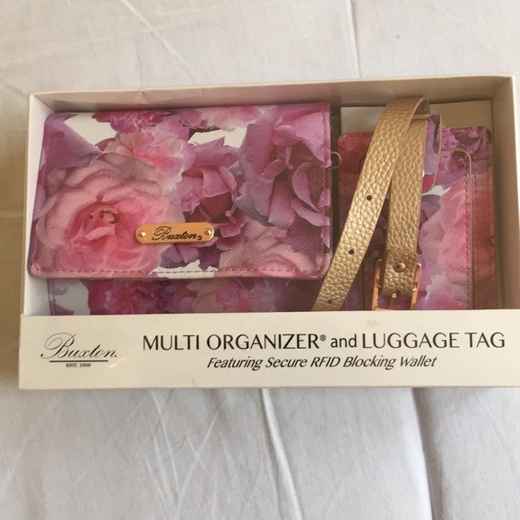 Buxton | Bags | Buxton Floral Roses Pink Purple Multi Organizer | Poshmark
